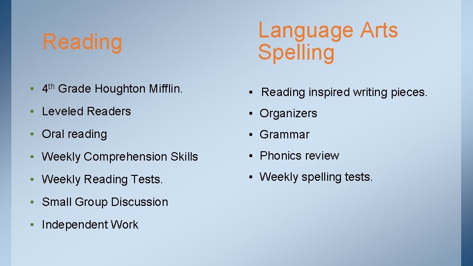 Welcome to 4 th Grade Miss Blair Back