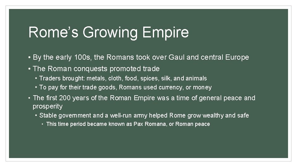 ROME AND CHRISTIANITY Section 1 From Republic to