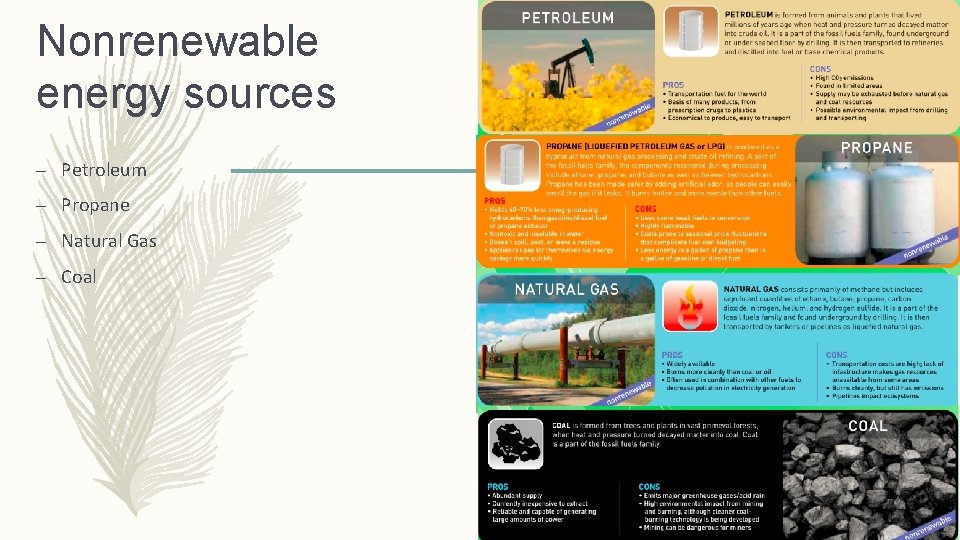 Unit 4 Green Energy and Sustainability Nonrenewable energy