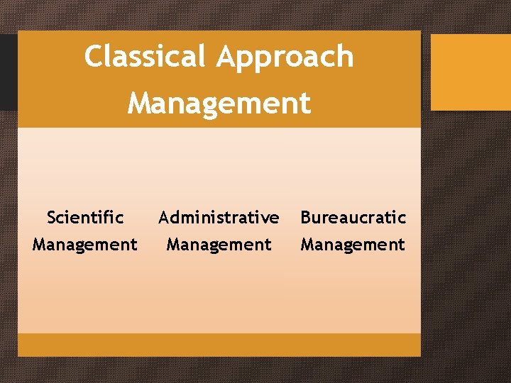 Behavioural Management Theories BOH 4 M Agenda Learning
