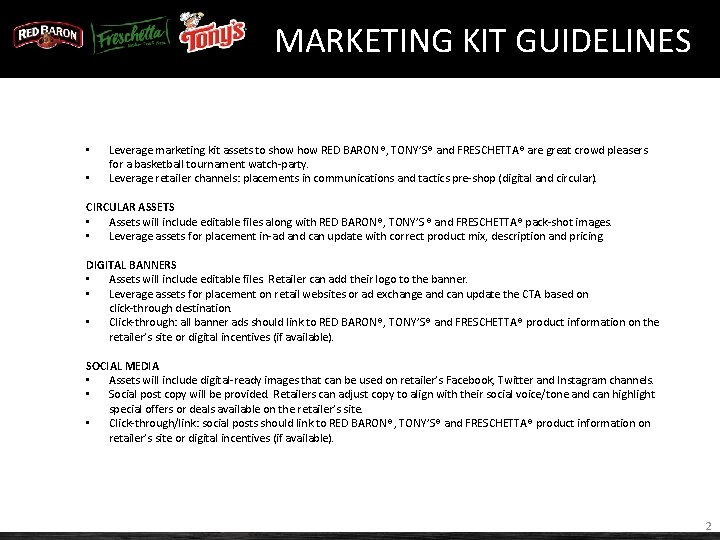 MARCH MADNESS MARKETING KIT SCHWANS CONSUMER BRANDS 2021