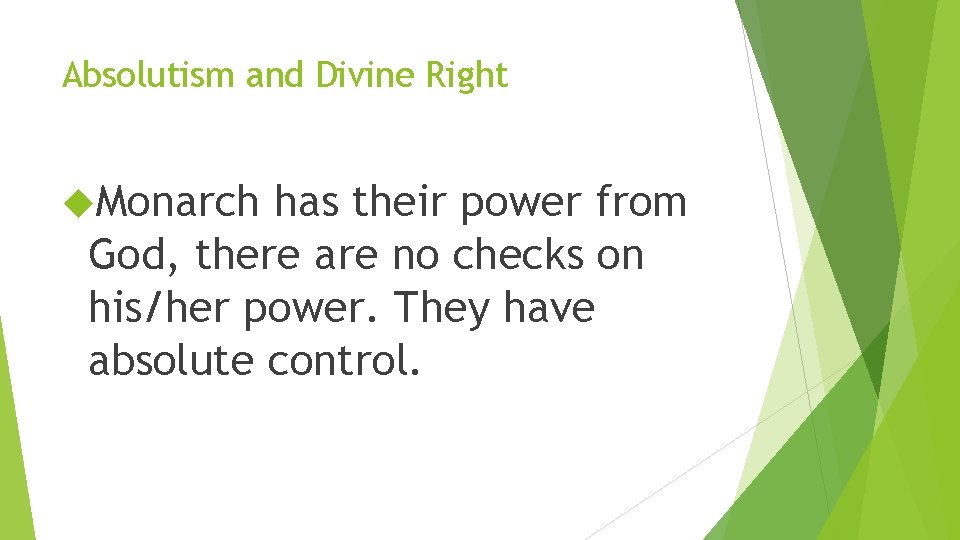 Unit 5 Review Presentation Absolutism and Divine Right