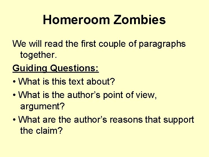 Homeroom Zombies by Lawrence Epstein M D and