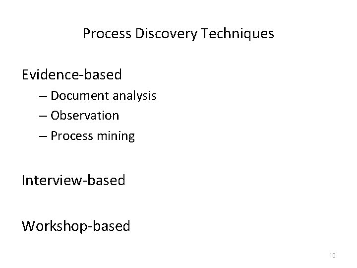 Processoriented System Analysis Process Discovery BPM Lifecycle Process