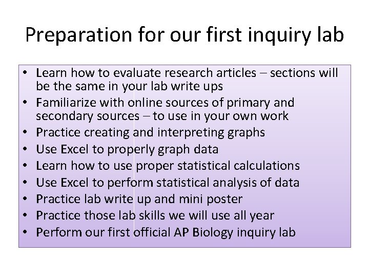 AP Biology How to DO Science AP Biology