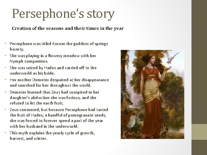 Greek Mythology By Chikura Dalia and Yasmine Creation