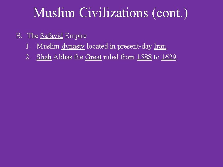 Review Unit A Global View Regional Civilizations Muslim