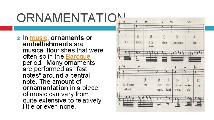 BAROQUE ERA MUSIC PART II Directions Copy the