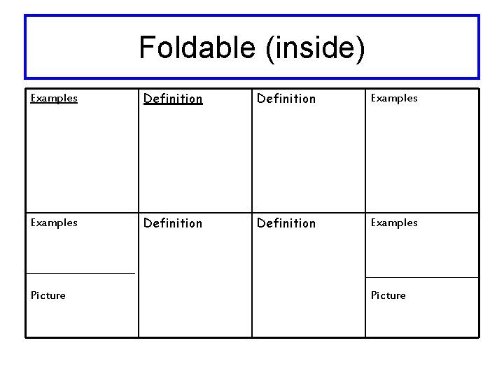 Physical vs Chemical Properties Foldable outside Physical Chemical