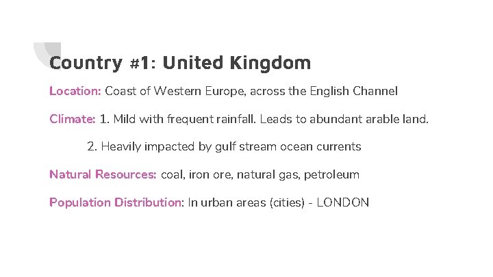 Climate Location Natural Resources and Population Distribution of