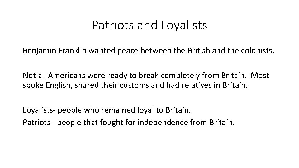 Chapter 9 Lesson 2 The Revolution Begins Building