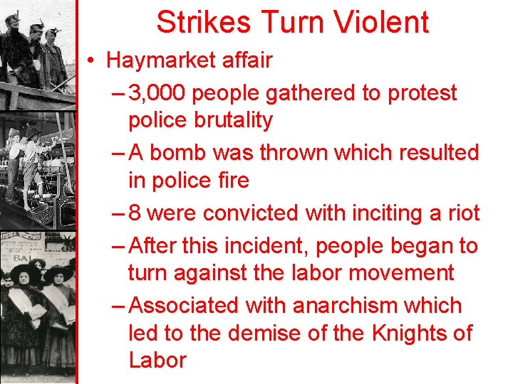 Rise of the Labor Movement Standard 4 Original