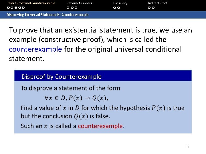 Direct Proof and Counterexample Rational Numbers Divisibility Indirect