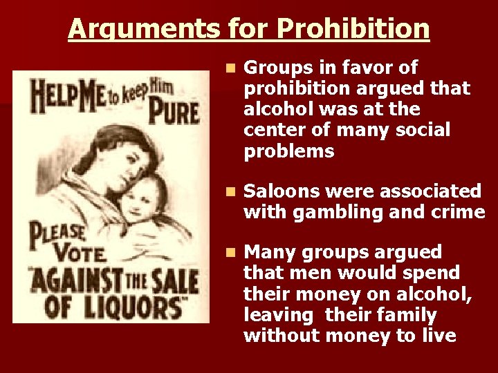 The Progressive Era Womens Suffrage and Prohibition Votes