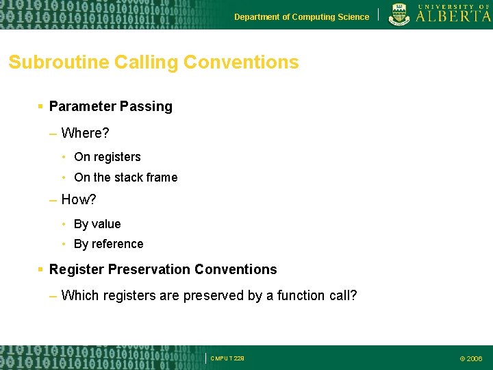 Faculty of Computer Science Subroutines Part 1 The