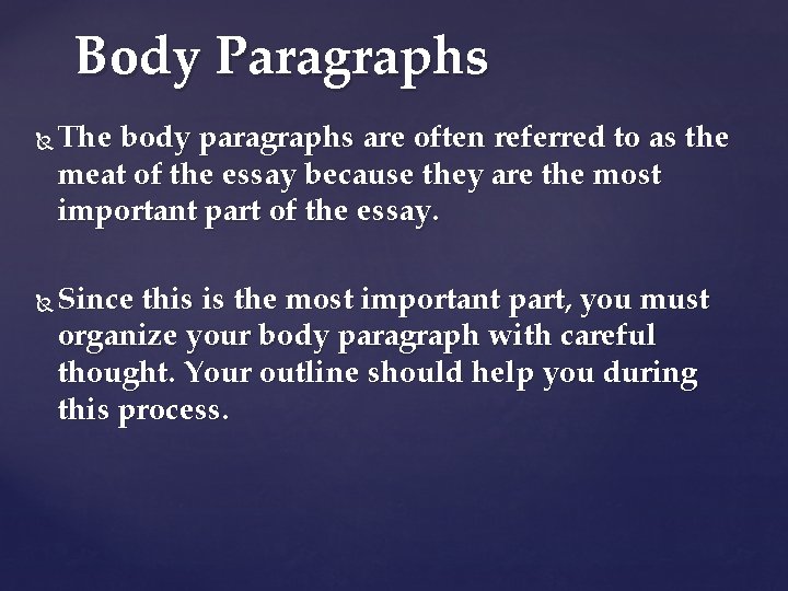 Writing Process Body Paragraphs The Writing Process Lets