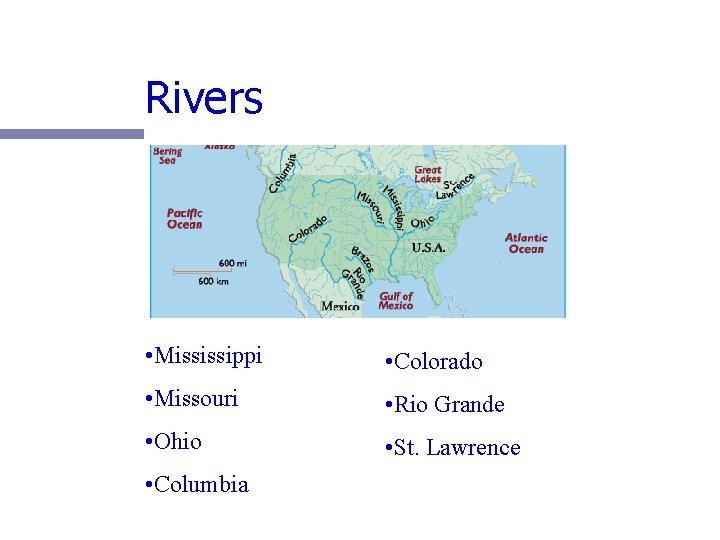 Bodies of Water in the United States Why