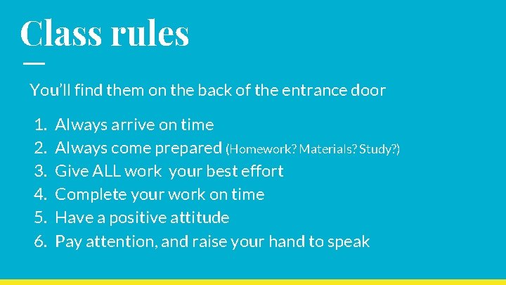 Mrs Woodwards ELA Classroom Rules Procedures Welcome Back