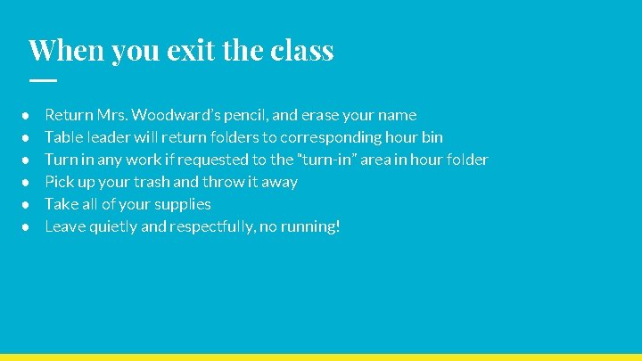 Mrs Woodwards ELA Classroom Rules Procedures Welcome Back