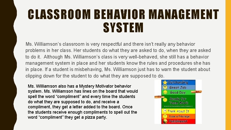 MODULE 6 SHANNON PALOMBA CLASSROOM BEHAVIOR MANAGEMENT SYSTEM