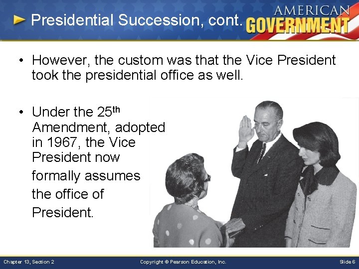 Chapter 13 The Presidency Section 2 Objectives 1