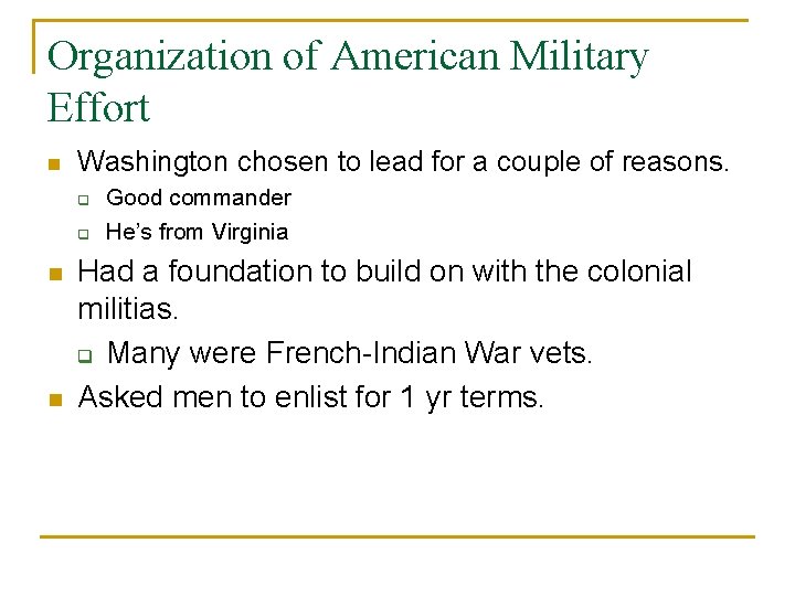 The American Revolutionary War 1775 1781 British Advantages