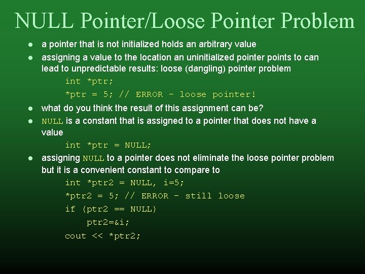 Pointers What Is A Pointer Every Variable Has
