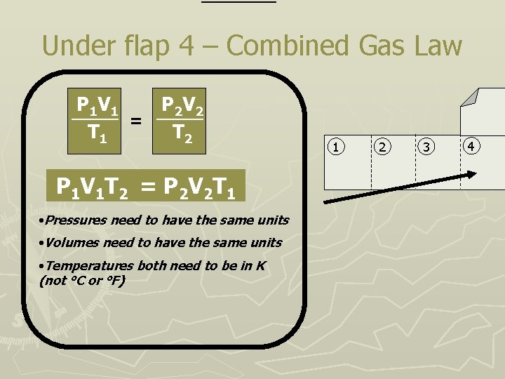Gas Laws Foldable First fold your paper in