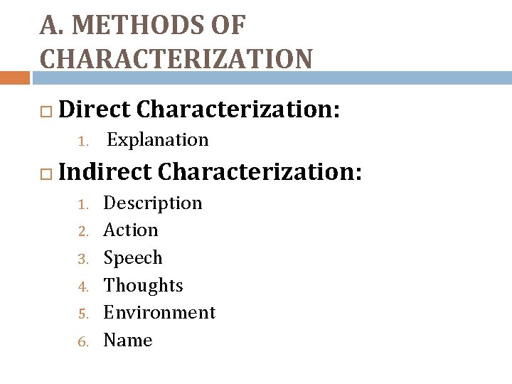 PARTS OF A SHORT STORY Wednesday February 25