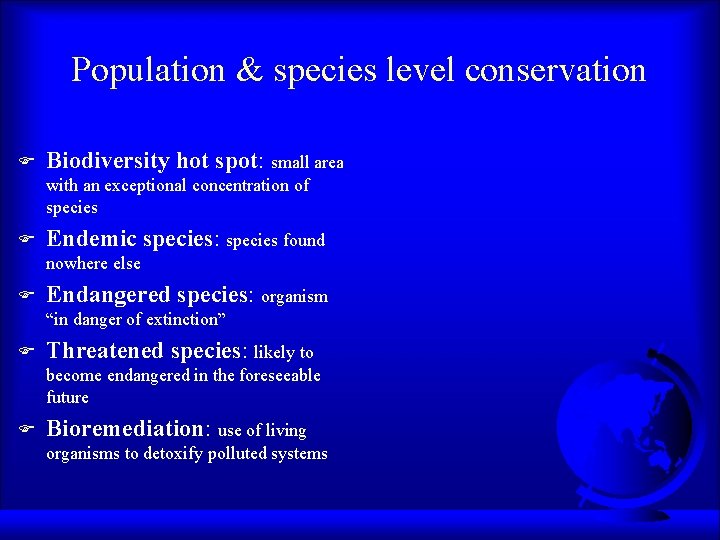 Ecology Conservation F Chapter 55 Conservation Biology Gemsbok