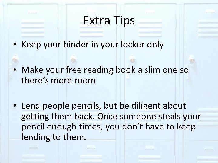 How to keep a successful binder EQ What