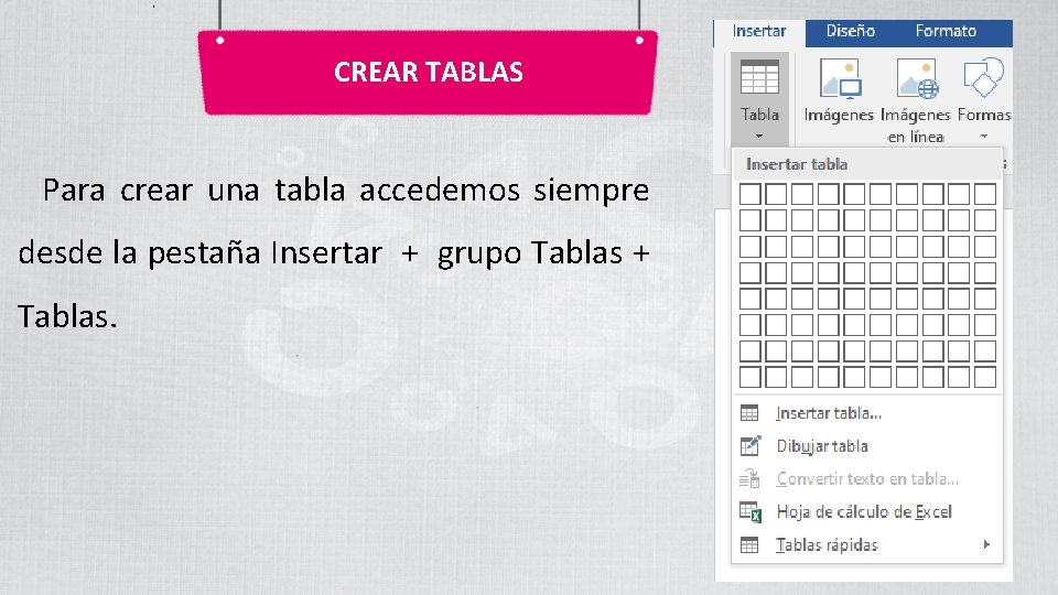 Word Fundamentos Adultos 18 INSERTAR TABLAS Una tabla