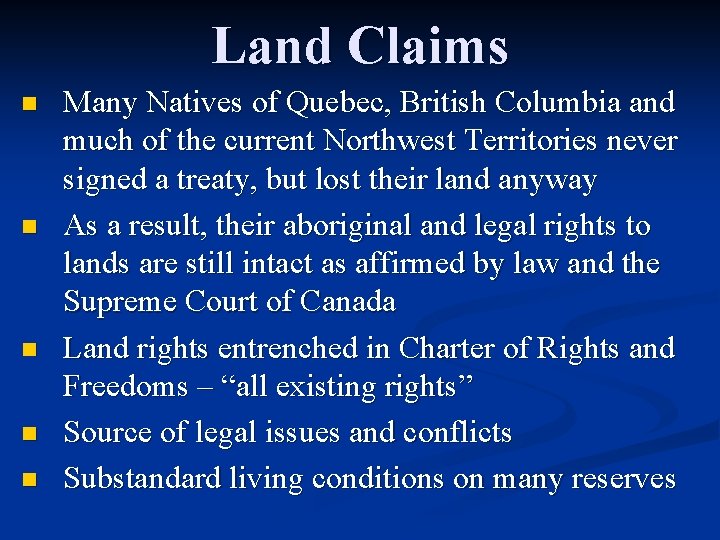 A Brief History of Aboriginal Issues in Canada