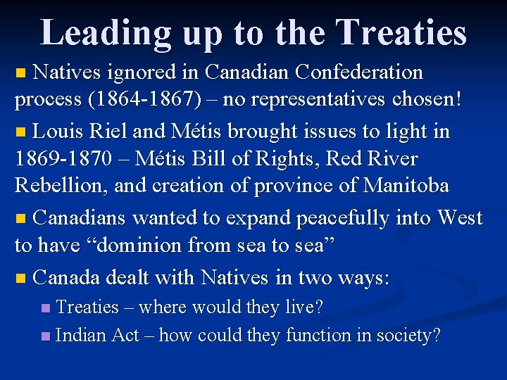 A Brief History of Aboriginal Issues in Canada