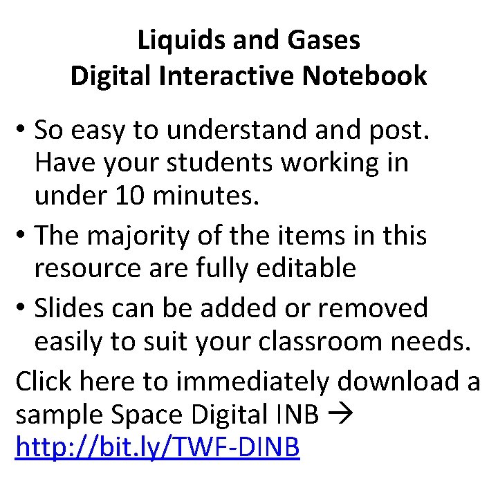 Liquids and Gases Digital Interactive Notebook Activity 1