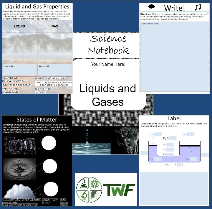Liquids and Gases Digital Interactive Notebook Activity 1
