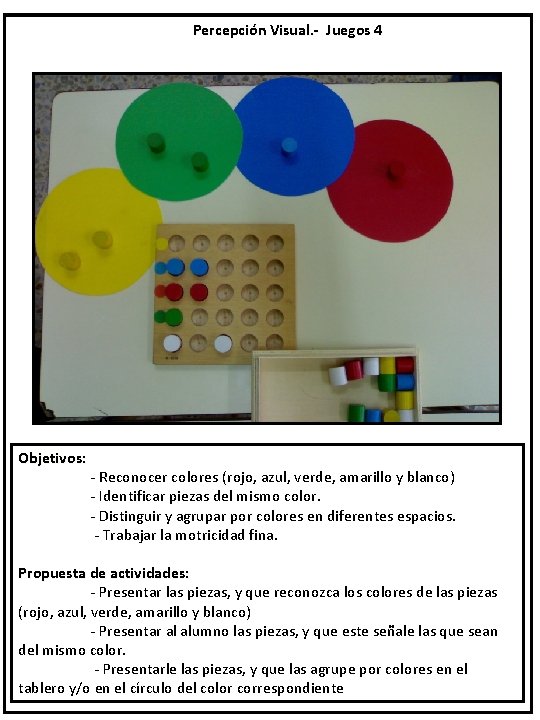 Percepcin Visual Juegos 1 Objetivos Identificar formas iguales