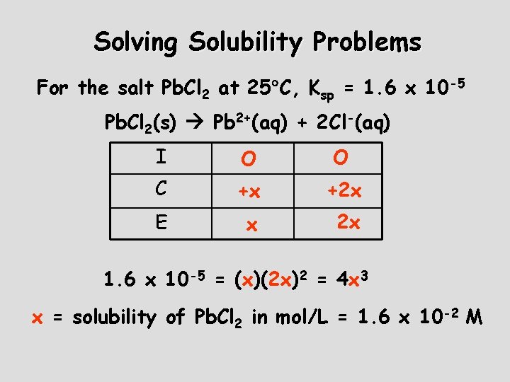 Applications of Aqueous Equilibria Ksp Ksp Values for