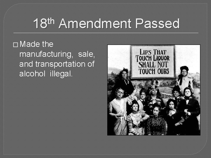 Prohibition The Roaring 20s Why Causes Causes For
