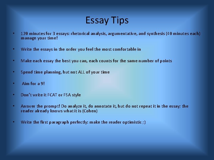 What to Remember for the AP English Language