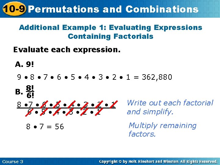 10 9 Permutations and Combinations Warm Up Problem