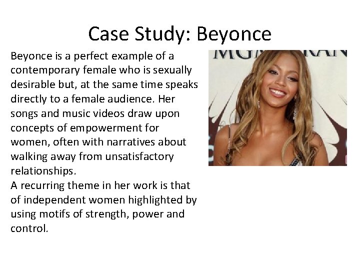 MS 4 Music Industry Case Study Beyonce Section