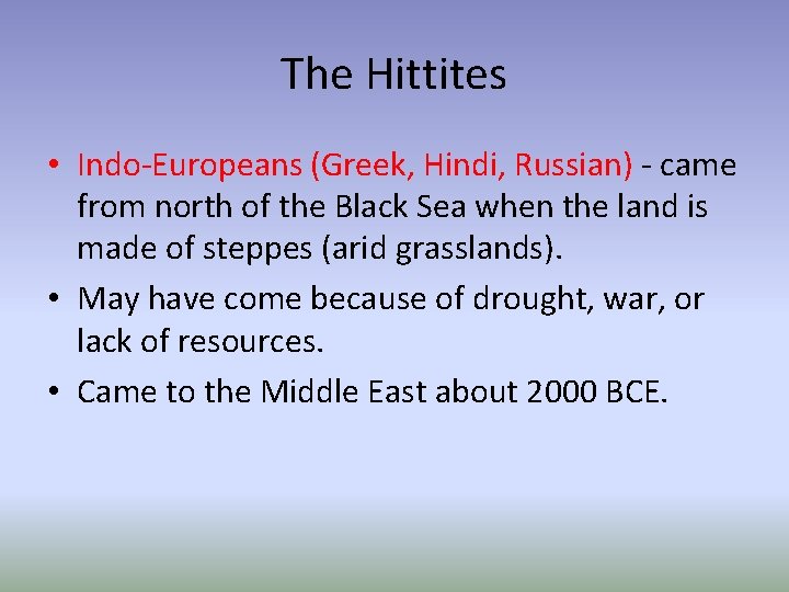 The Hittites Assyrians Chaldeans and Phoenicians The Tribes