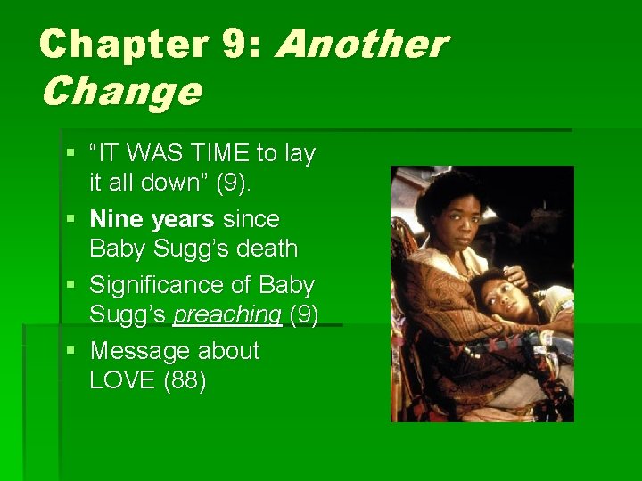 Beloved Chapters 4 9 Discussion Characters Chronology History