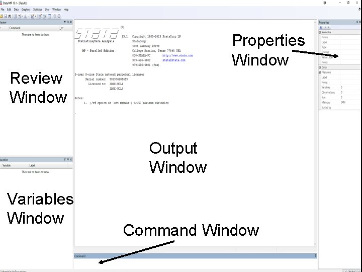 Lecture 1 The Basics of Using STATA By