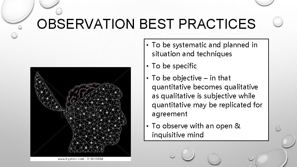 THE GOOD BAD OBSERVATION WHY BAD CAN BE