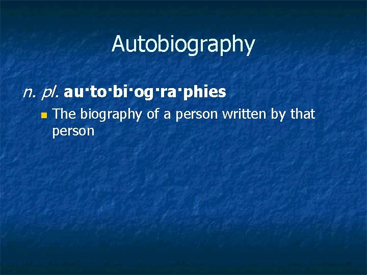 Ten Elements of Biography NonFiction Books about People