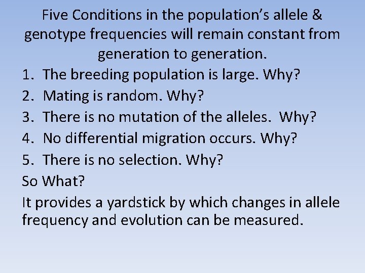 Day 5 AP Biology Review Theme 2 Evolution