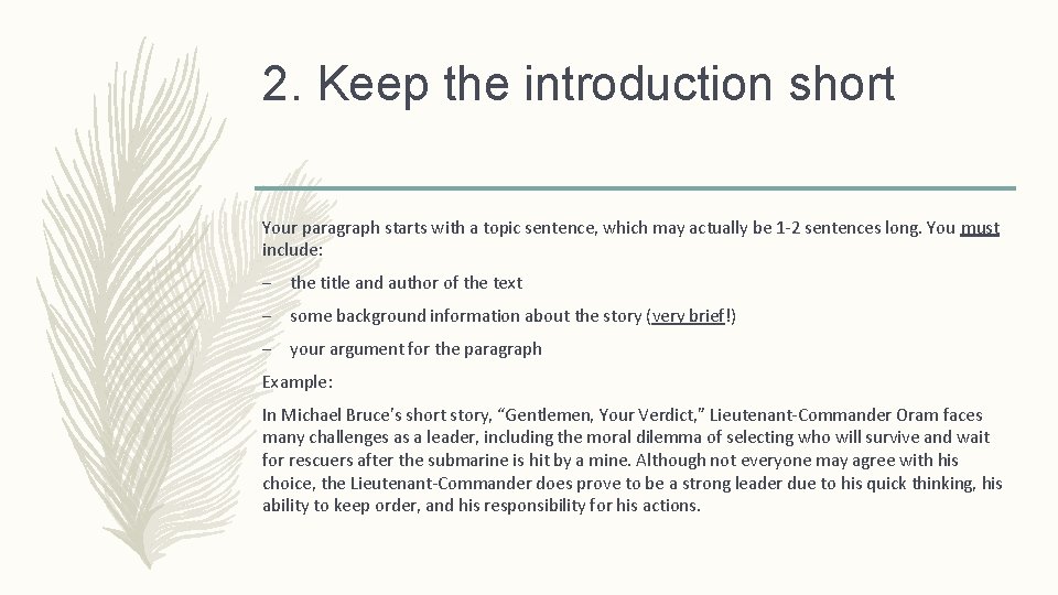 Gentlemen Your Verdict Paragraph Feedback 1 This was