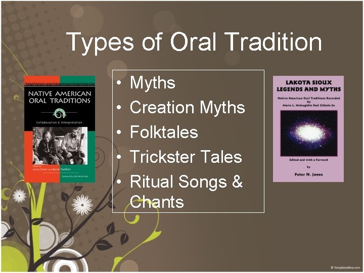 Native American Traditions 2000 BC 1620 AD In